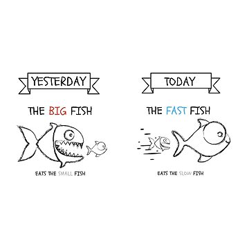 "Big fish eats the small fish and Fast fish eats slow fish" Laptop Skin ...
