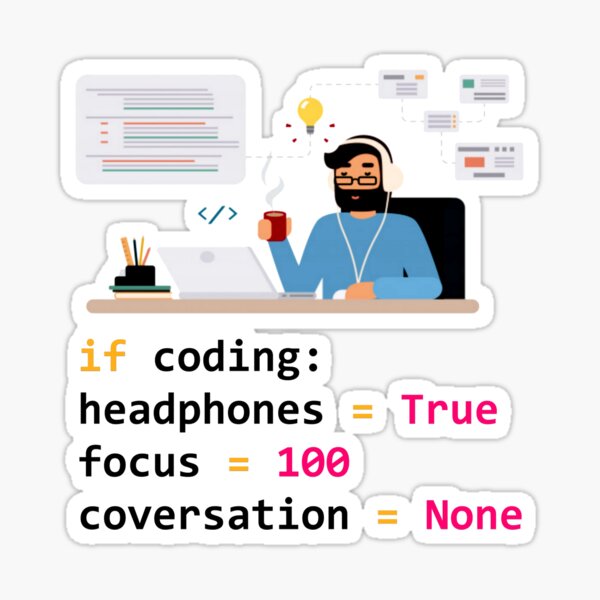 Pegatina «Algoritmo de tiempo de codificación para Python Developer» de PyGeek | Redbubble