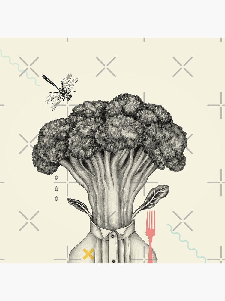 "Mr. Broccoli" Art Print by smalldrawing | Redbubble