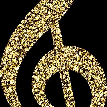 "Gold Glitter Music Note" Sticker for Sale by limitlezz | Redbubble