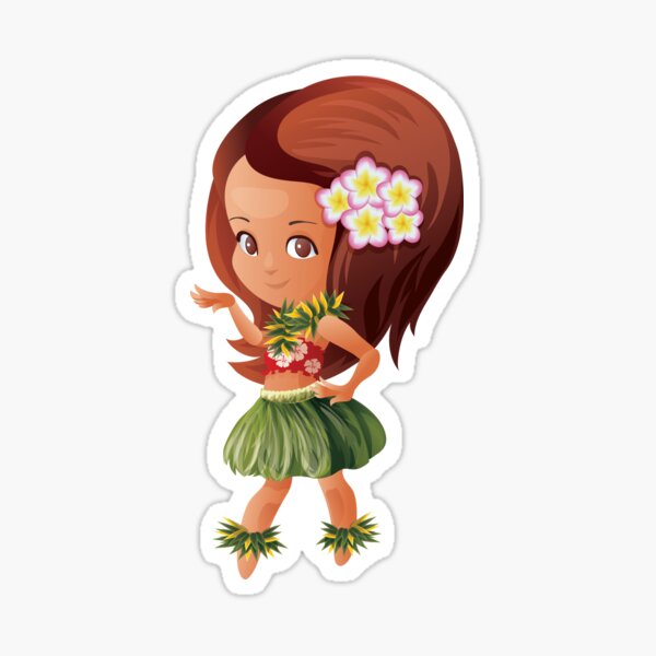 "Hula girl" Sticker for Sale by JeraRS | Redbubble