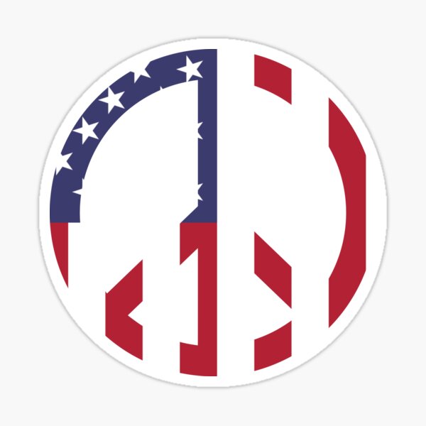 "American Flag Peace Sign" Sticker by mojomfg | Redbubble