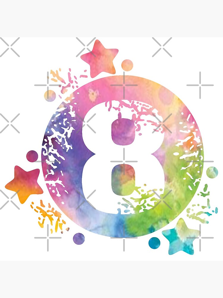 "Colorful number 8" Poster for Sale by Seehas-Design | Redbubble