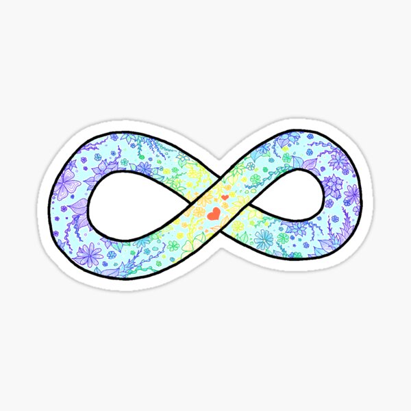 "Autism Pride Floral Infinity Symbol--Blue" Sticker for Sale by Itinlea ...