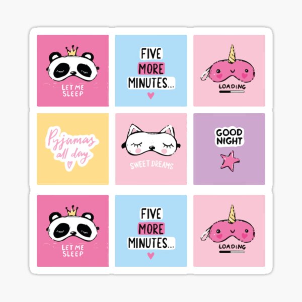 "cute sleep masks" Sticker for Sale by youssefrca | Redbubble