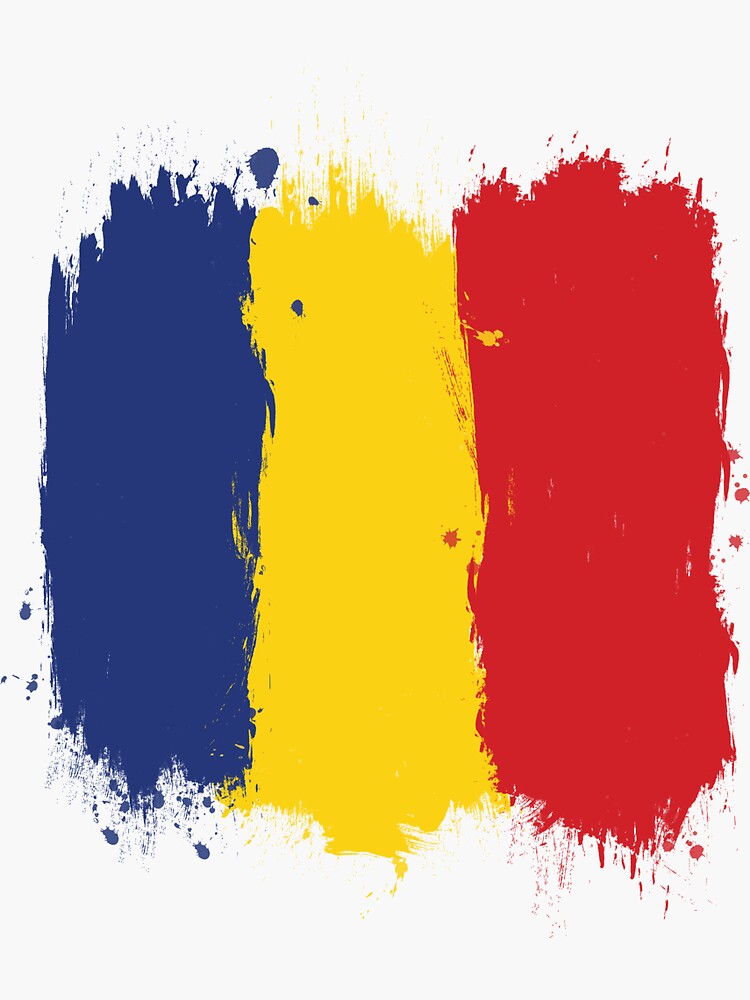 "Romania - Paint Splatter" Sticker for Sale by Pixel-Born | Redbubble