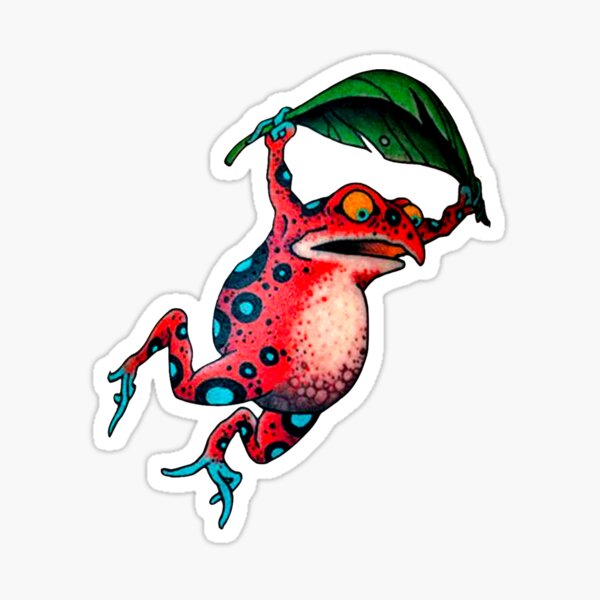 "The Most Adventurous Flying Frog" Sticker for Sale by VictorIos ...