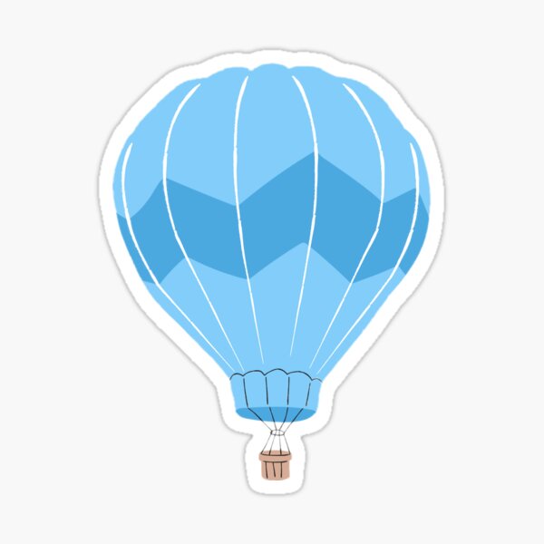 "Blue hot air balloon" Sticker for Sale by basicmasic | Redbubble