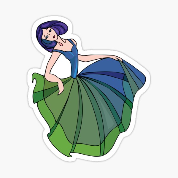 "teenage girl Dancing" Sticker for Sale by iTrending | Redbubble