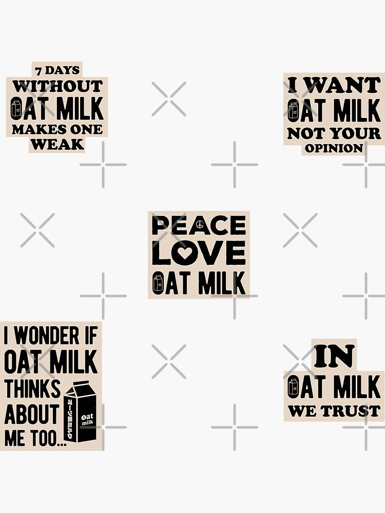 "Pack Funny Oat Milk" Sticker by artworkbyrihen | Redbubble