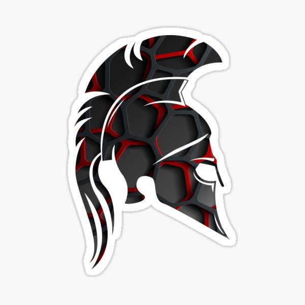 "Sparta Design, Abstract Impulsive Red" Sticker for Sale by Svenshirt ...