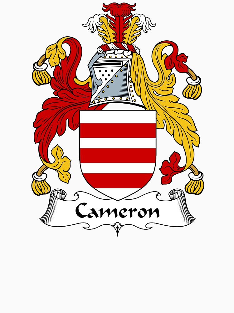 "Cameron Coat of Arms / Cameron Family Crest" T-shirt for Sale by ...
