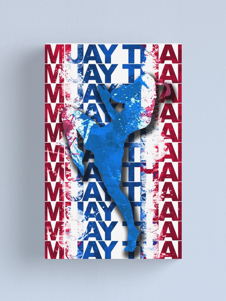 "Muay Thai Boxing Flag Fighter Thailand Martial Art" Canvas Print by ...