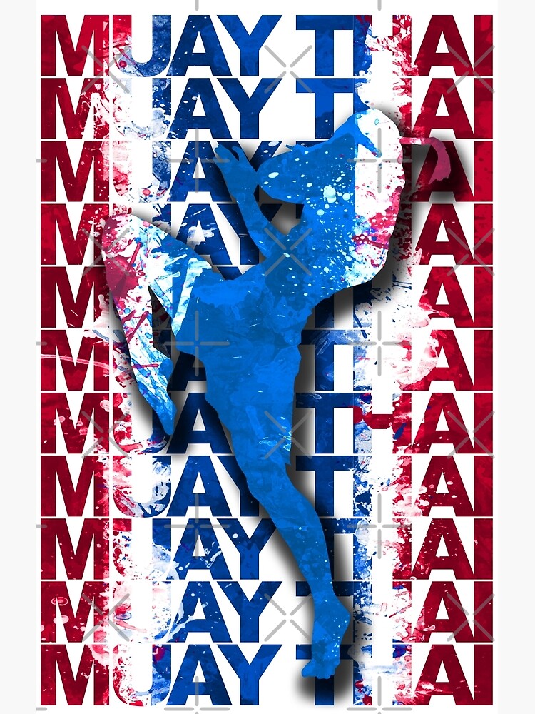 "Muay Thai Boxing Flag Fighter Thailand Martial Art" Canvas Print by ...