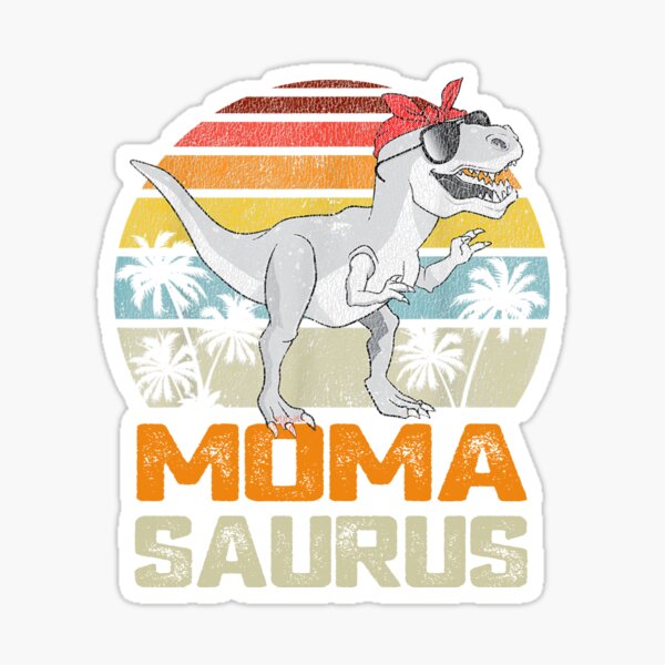 "Momasaurus T Rex Dinosaur Moma Saurus Family Matching" Sticker by ...