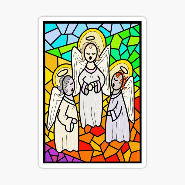 "Angel Trio Singing" Sticker for Sale by AlisonHazelArt | Redbubble