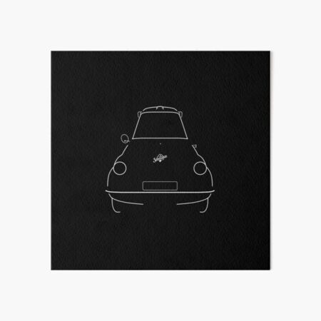 "Scootacar classic British three wheeler microcar white outline graphic ...
