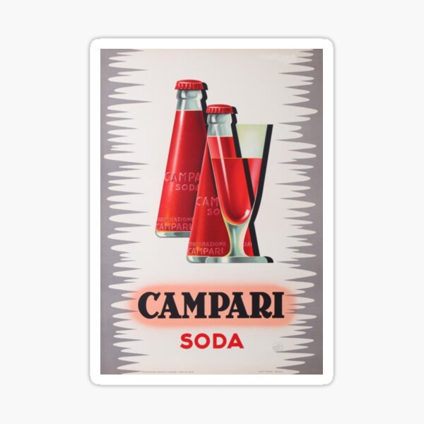 "Bottle Campari Mingozzi Red Color" Sticker for Sale by tigozawe ...
