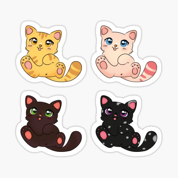 "Anime cat" Sticker for Sale by MooraTheNight | Redbubble