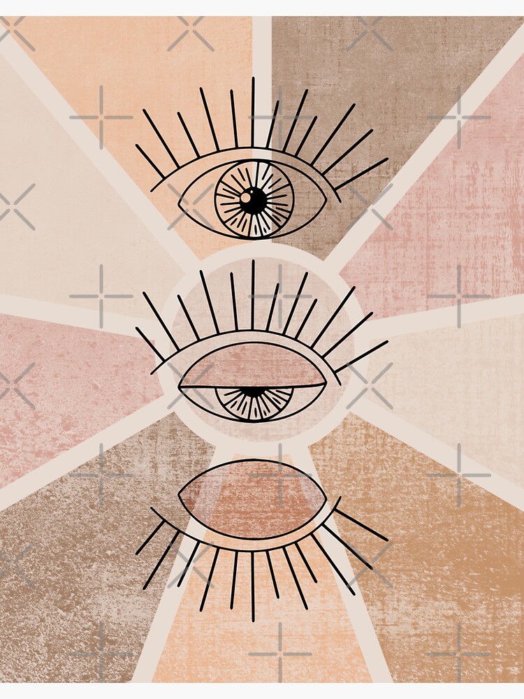 "Evil eye boho artwork" Sticker by StudioArtNew | Redbubble