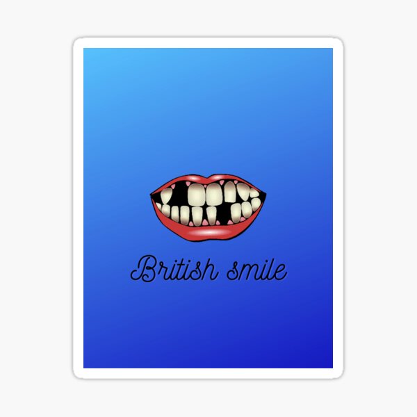 "British Smile" Sticker for Sale by gosha2110 | Redbubble