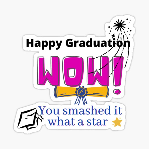 "Happy Graduation" Sticker for Sale by Hartzinzone | Redbubble