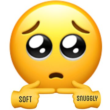 "Pleading adorable cute shy emoji soft snuggly" Sticker for Sale by ...