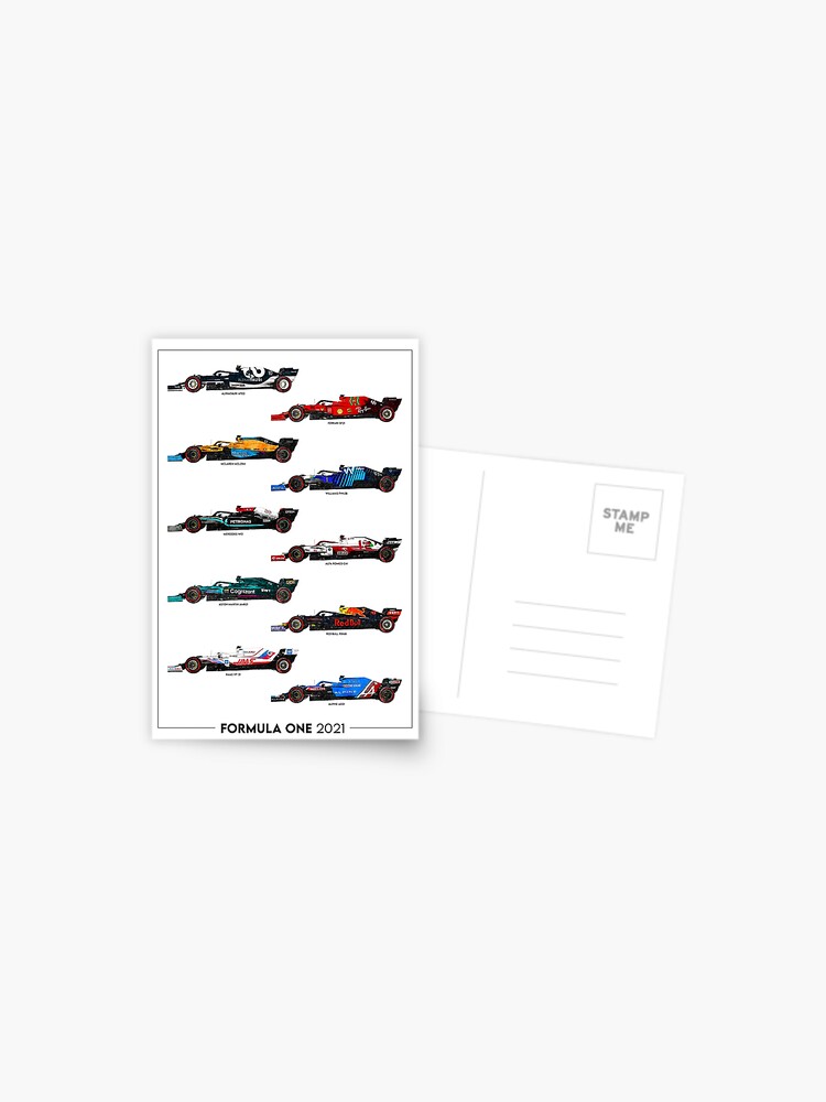 "Formula 1 2021 Grid Artwork Portrait" Postcard for Sale by DB Designs ...