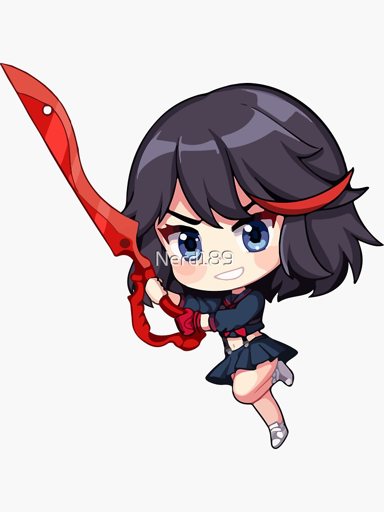 "Ryuko Matoi Chibi" Sticker for Sale by Nerd189 | Redbubble