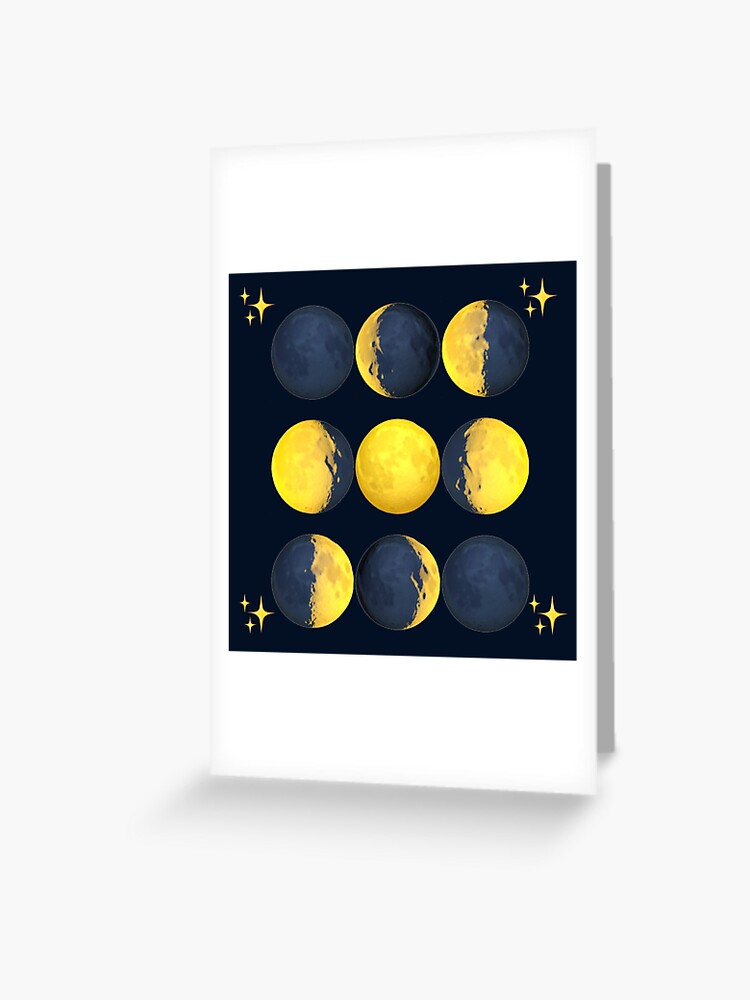"Moon phases in emoji " Greeting Card for Sale by ICRainbowMoons ...