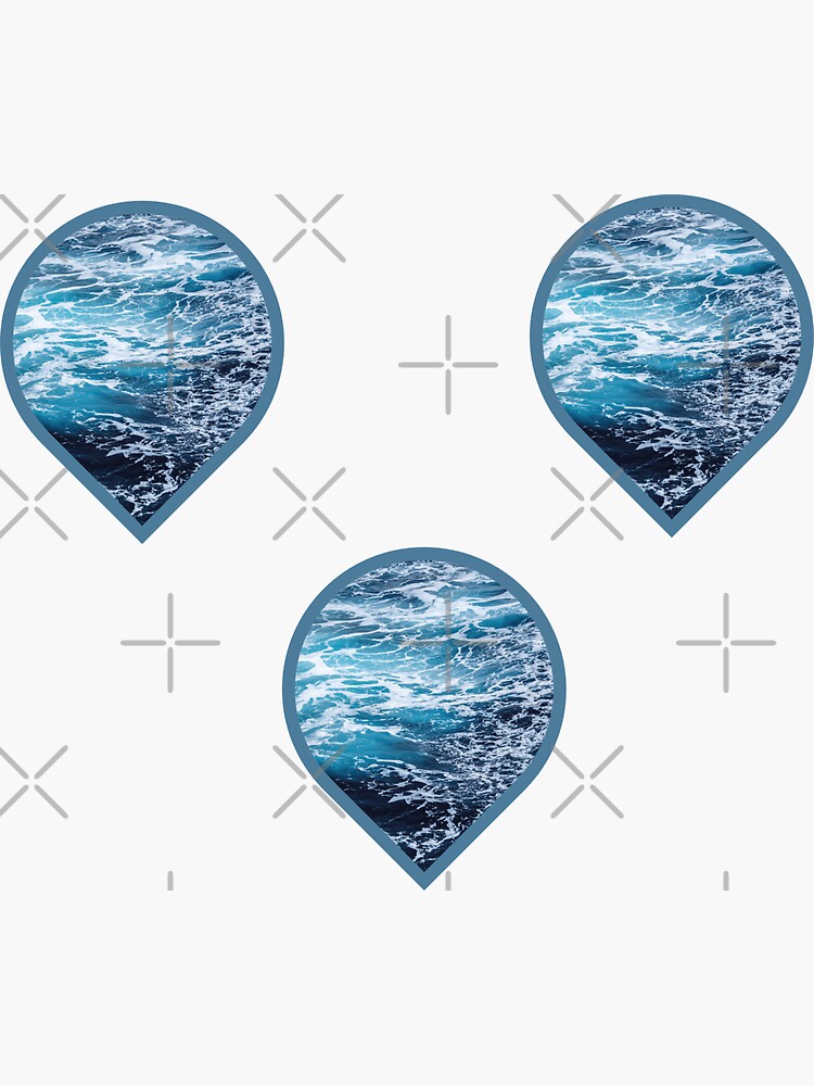 "Ocean Pin Point Pack" Sticker for Sale by kgrmade | Redbubble