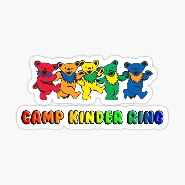 "Camp Kinder Ring Bears" Sticker for Sale by mgersh12 | Redbubble
