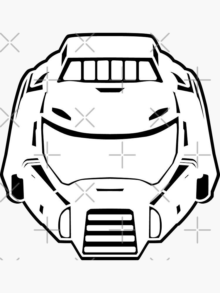 "Doom Slayer white" Sticker for Sale by JohnPeace | Redbubble