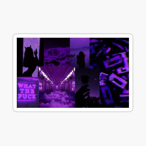"Dark Purple Aesthetic" Sticker by MinnesotaBook | Redbubble