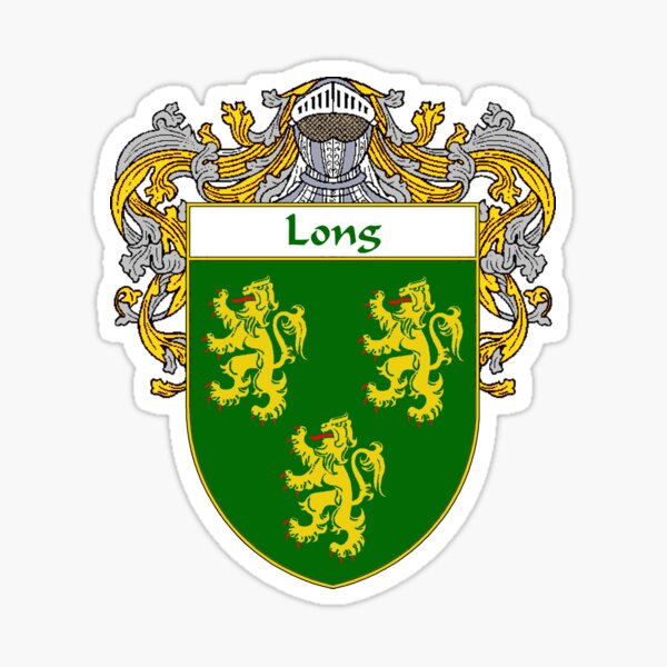 "Long Coat of Arms/Family Crest" Sticker for Sale by IrishArms | Redbubble