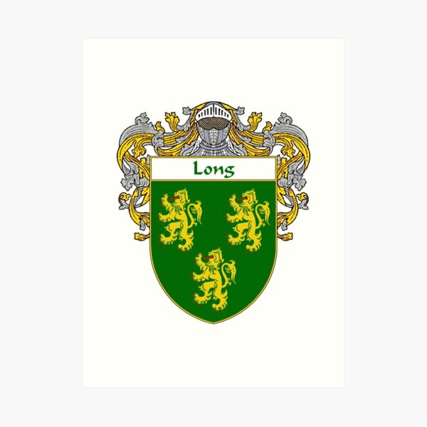 "Long Coat of Arms/Family Crest" Art Print by IrishArms | Redbubble