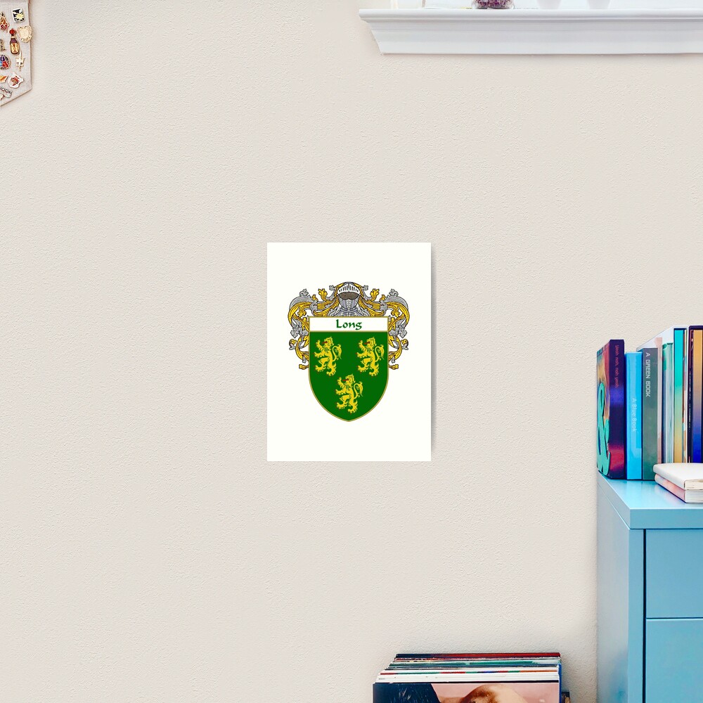 "Long Coat of Arms/Family Crest" Art Print by IrishArms | Redbubble