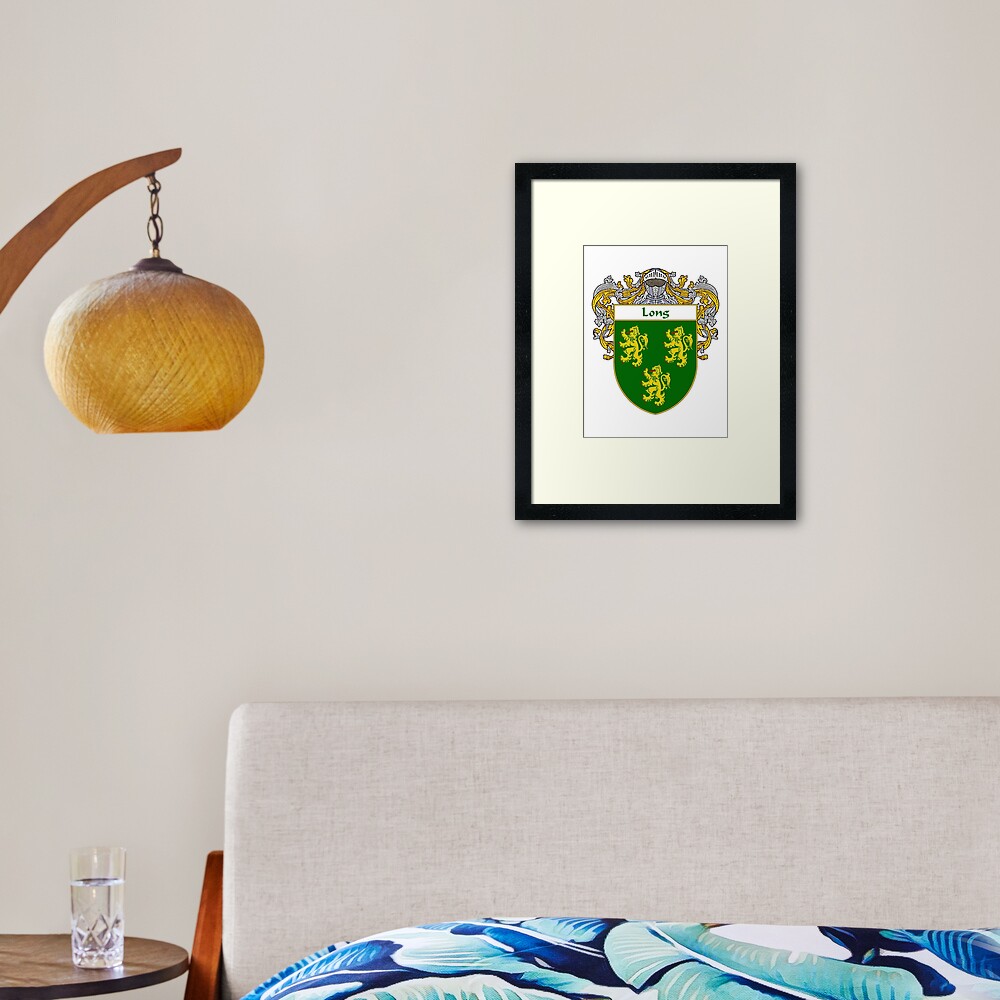 "Long Coat of Arms/Family Crest" Framed Art Print by IrishArms | Redbubble