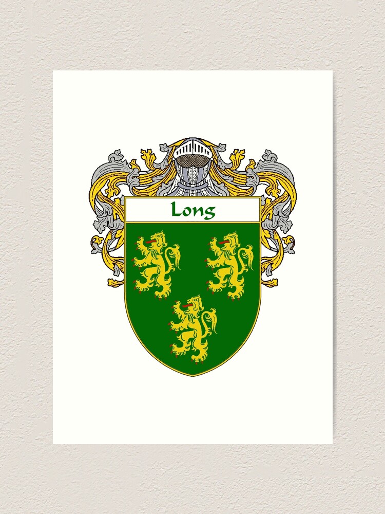 "Long Coat of Arms/Family Crest" Art Print by IrishArms | Redbubble