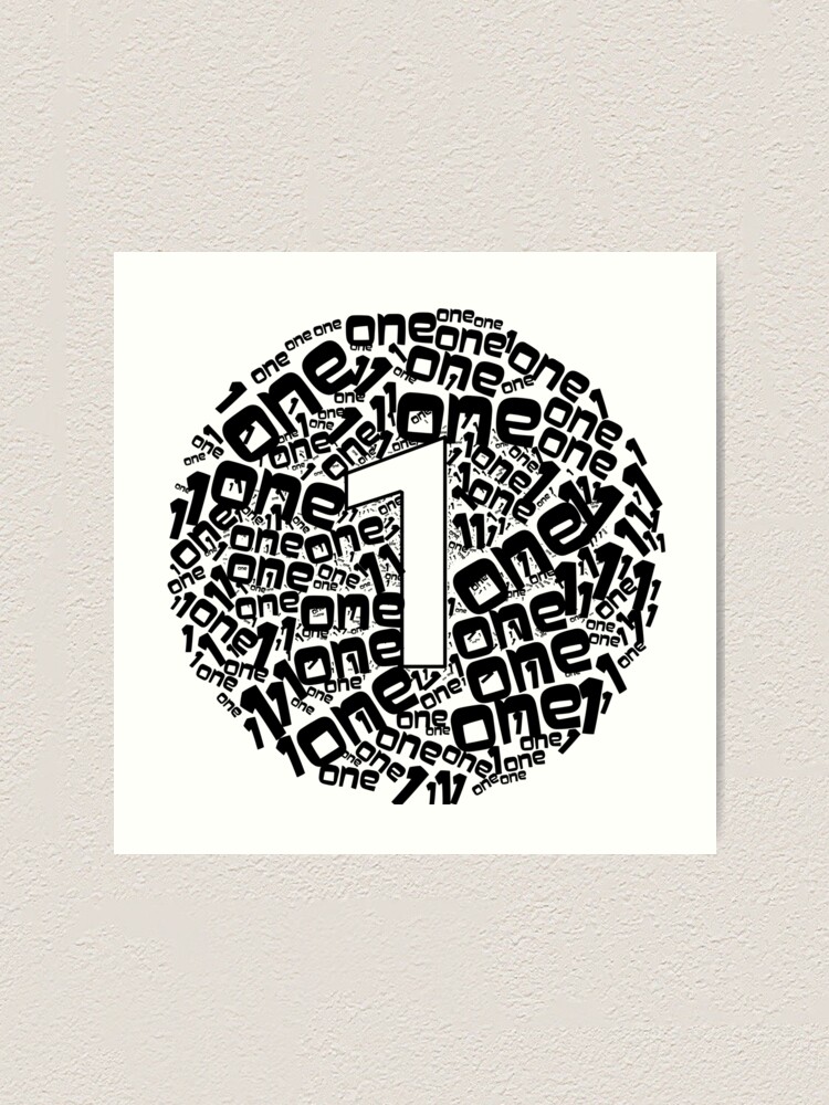 "Number one word art design - nomber 1 " Art Print for Sale by ...