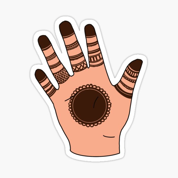 "Henna Hand Tattoo" Sticker for Sale by Manalskii98 | Redbubble