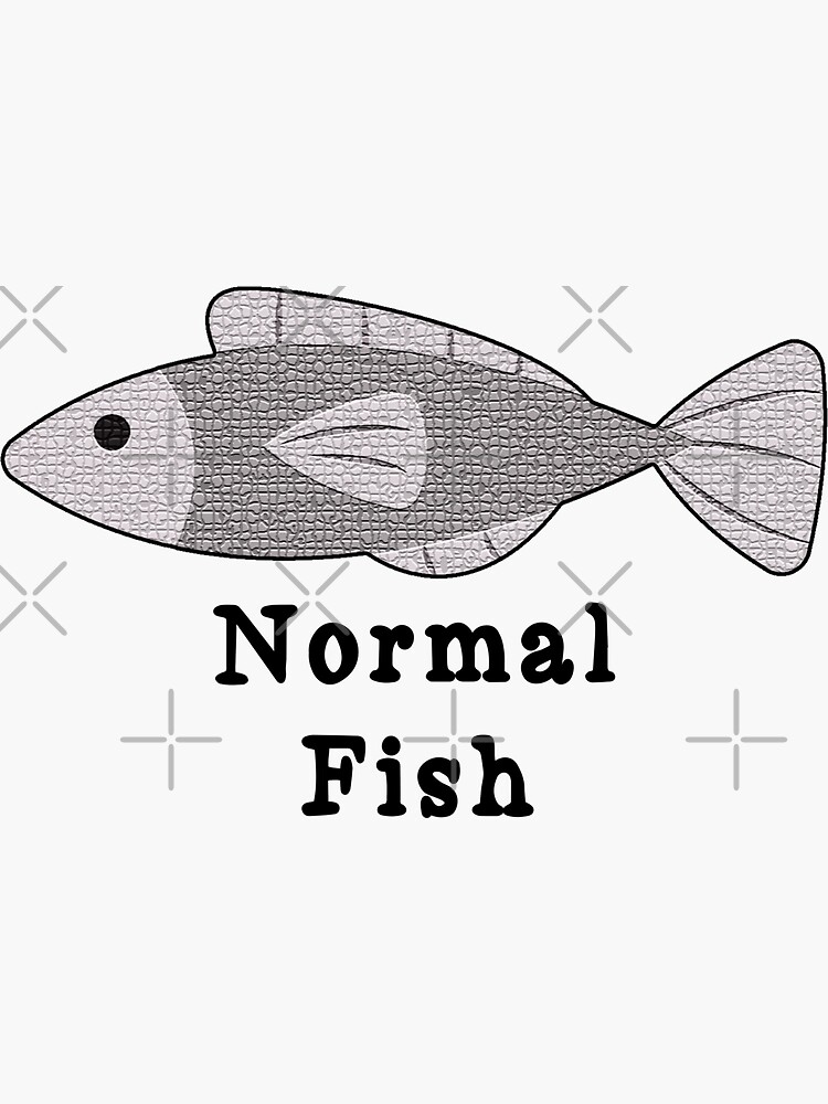 "Normal Common Generic Simple Basic Fish" Sticker by TammiPrez | Redbubble