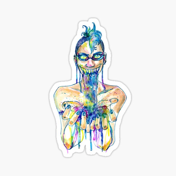 "Rainbow Vomit" Sticker by ladyyatexel | Redbubble