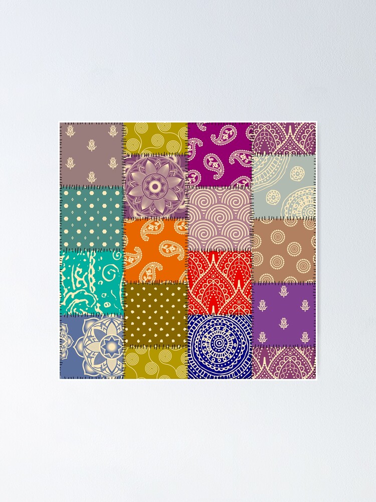 "Patchwork style" Poster for Sale by tkdesignThings | Redbubble