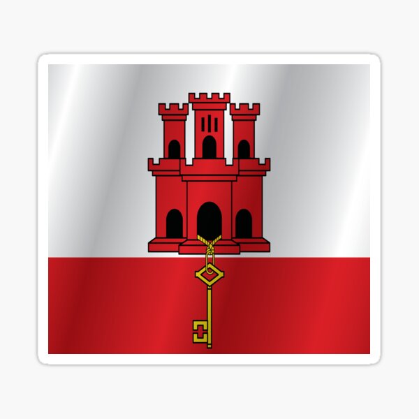 "Gibraltar flag" Sticker for Sale by ARTPICSS | Redbubble
