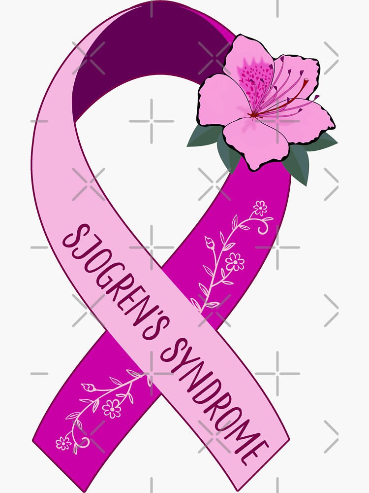 "Sjogren’s Syndrome Awareness, Sjogren’s Syndrome Ribbon" Sticker for ...