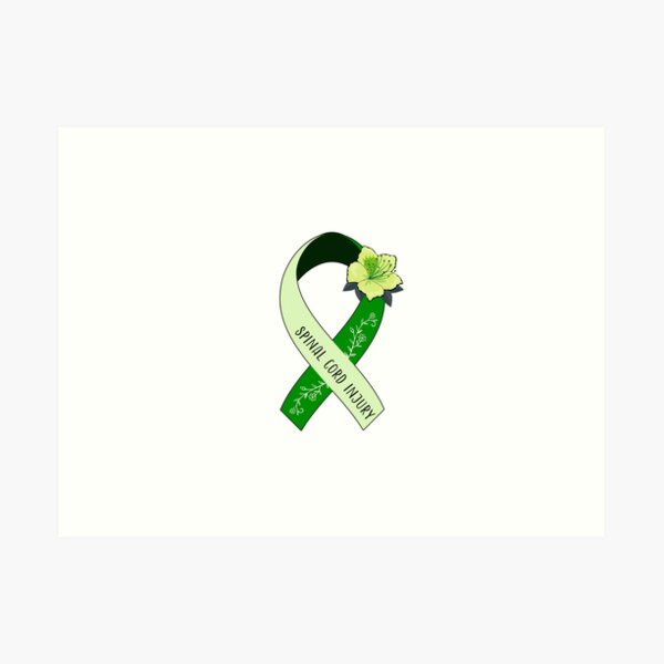 "Spinal Cord Injury Awareness, Spinal Cord Injury Ribbon" Art Print by ...