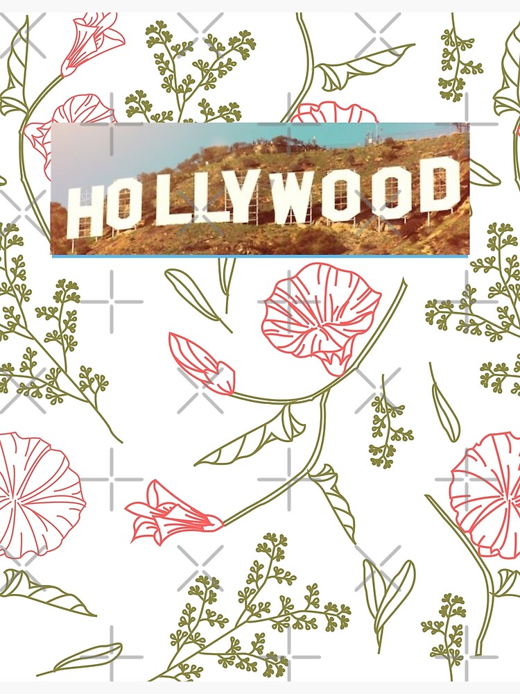 Póster «Diseño de arte abstracto florido de letrero de hollywood» de ...