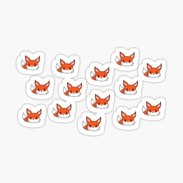 "Foxes " Sticker for Sale by PLAP | Redbubble