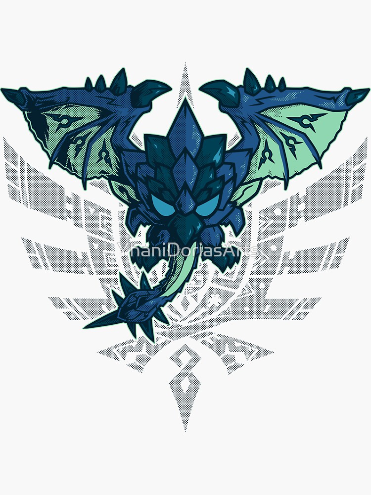 "Azure Rathalos | Monster Hunter" Sticker for Sale by YhaniDoriasArts ...